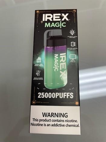 Irex magic 25000 puffs refillable vape recalled due to lack of child ...